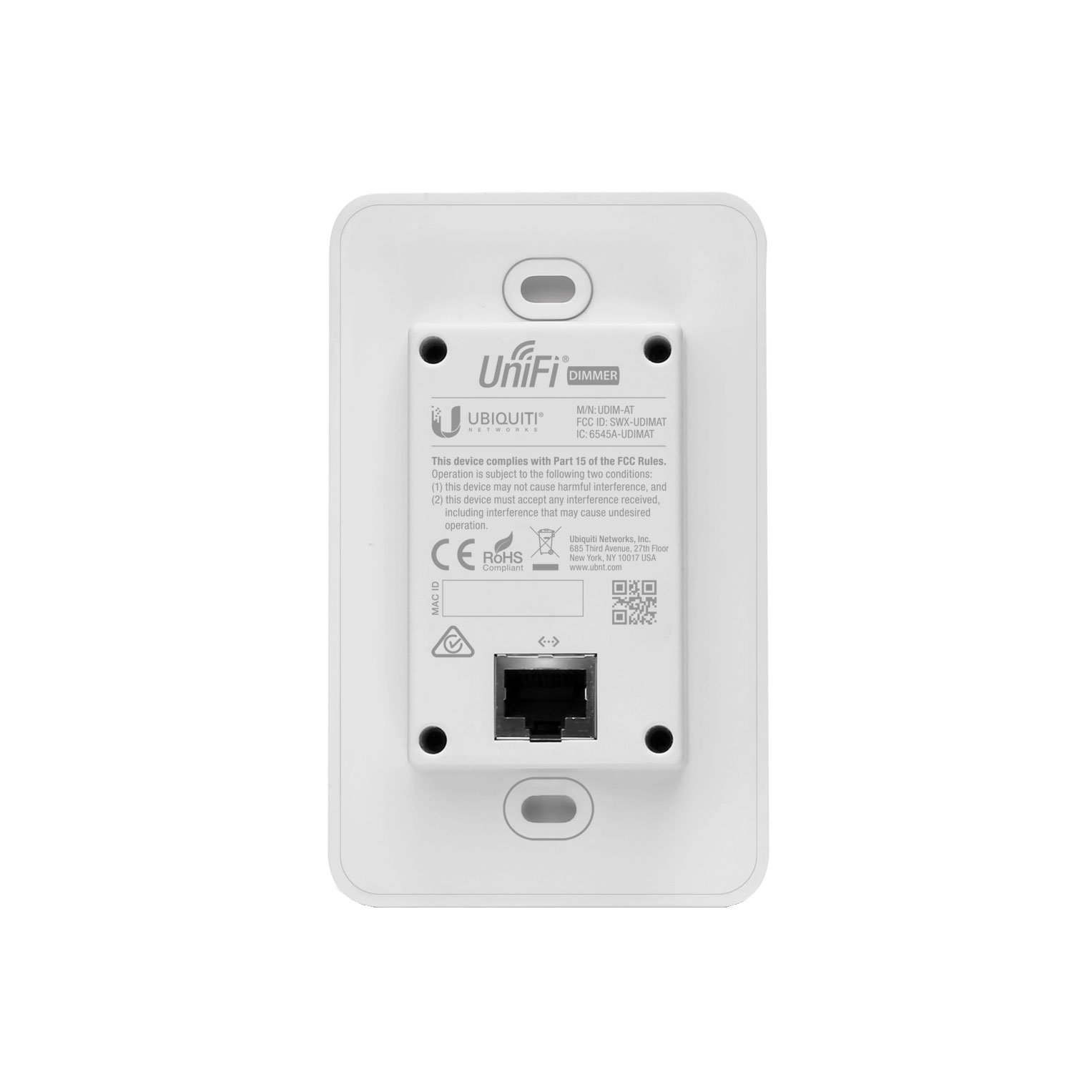 UDIM-AT – UBIQUITI 1-un Dimmer On/Off UniFi para Panel LED req-PoE-af